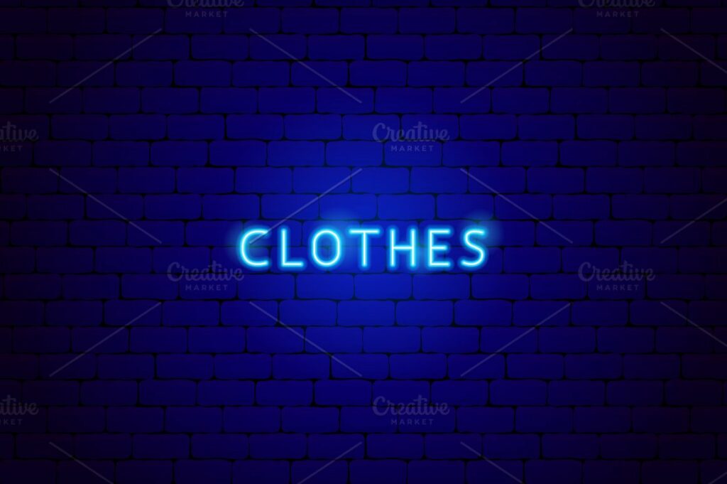 Clothing Fashion Neon Icons – MasterBundles