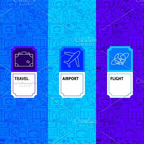 Airport Line Tile Patterns | MasterBundles