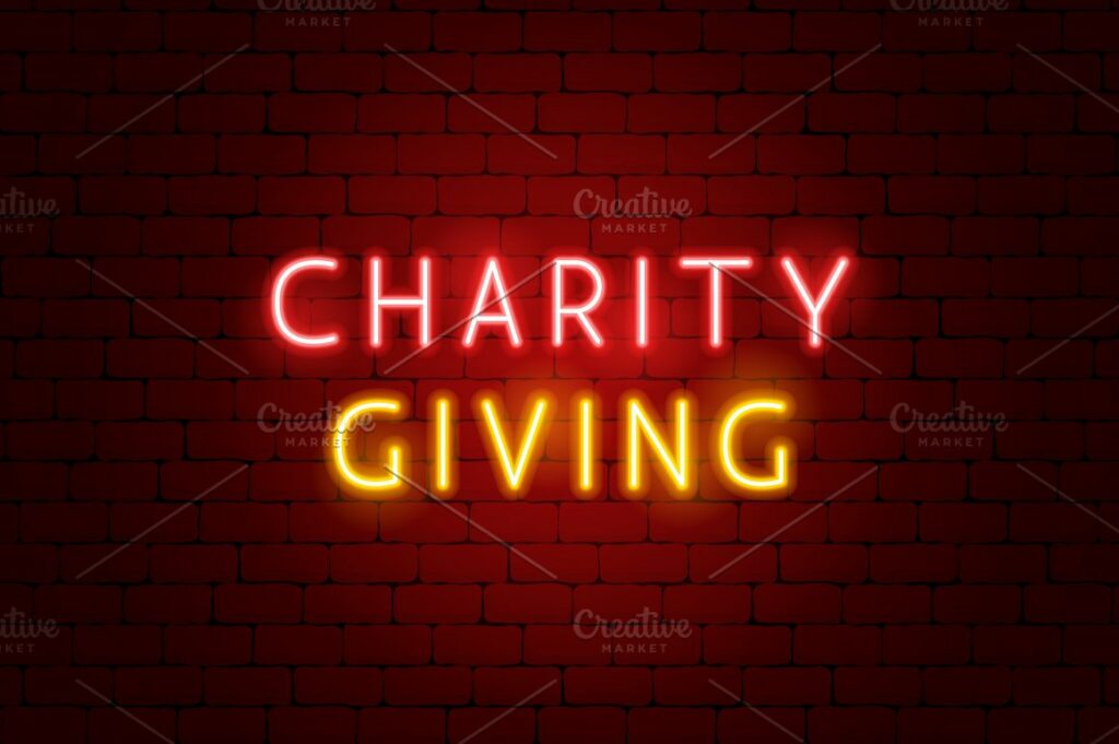Charity Donation Neon Icons – MasterBundles