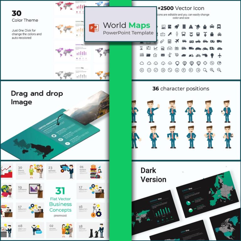 World Map PowerPoint Template – MasterBundles