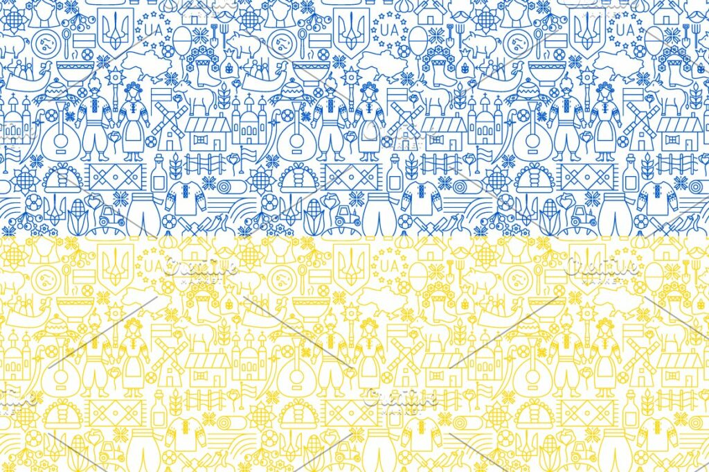 Ukraine Line Tile Patterns – MasterBundles