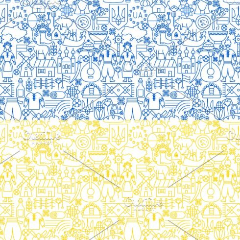 Ukraine Line Tile Patterns | Master Bundles