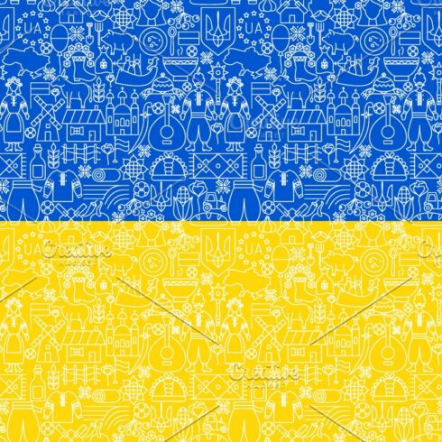 Ukraine Line Tile Patterns | Master Bundles