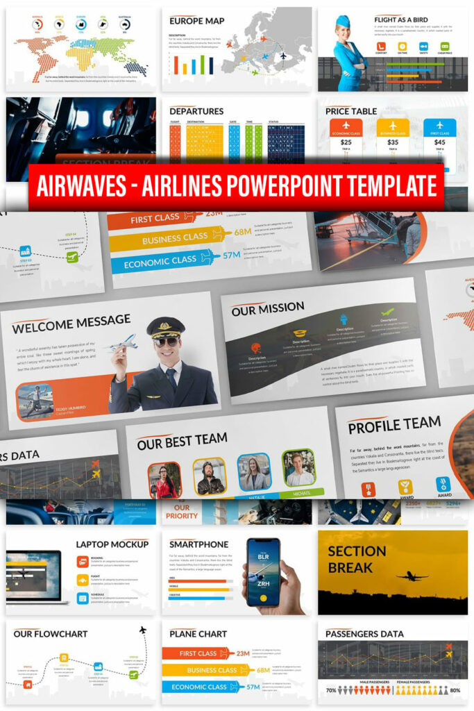 Airwaves - Airlines Powerpoint – MasterBundles