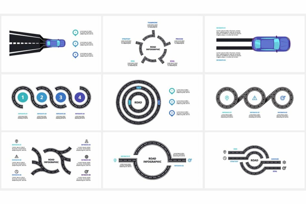Road Animated Infographics – MasterBundles