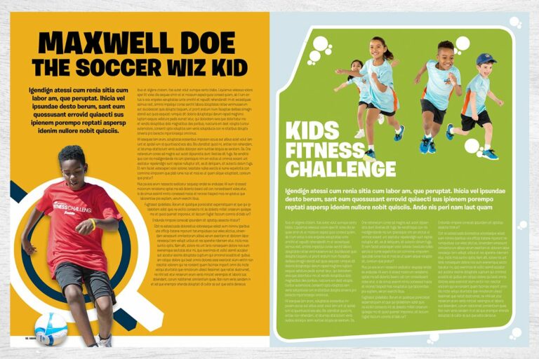 Kids Magazine Template – MasterBundles