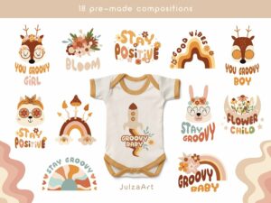 Retro Groovy Baby Collection | Master Bundles