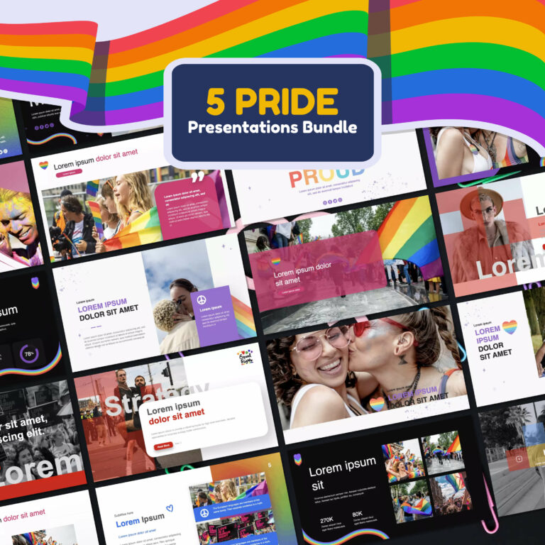 5 Pride Presentations Bundle: 250 Slides, PPTX, KEY, Google Slides ...