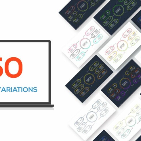 50 Line Animated Infographics | Master Bundles
