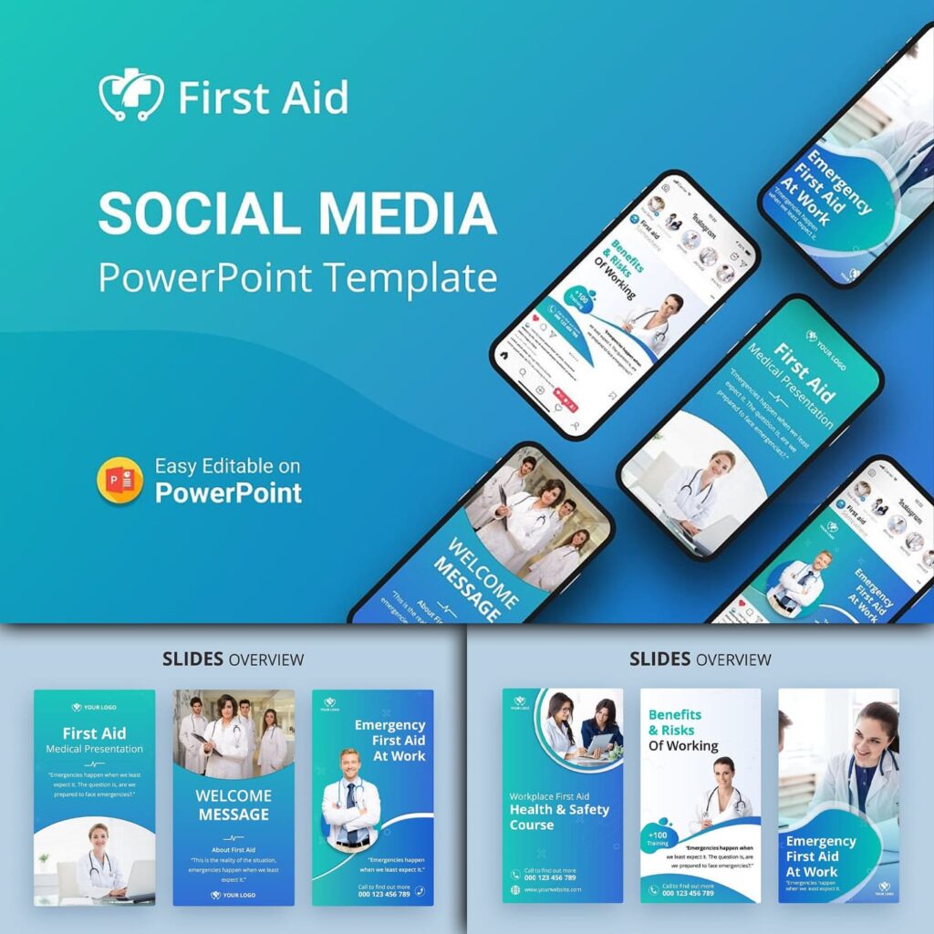 Medical First Aid Social Media PPTX – MasterBundles