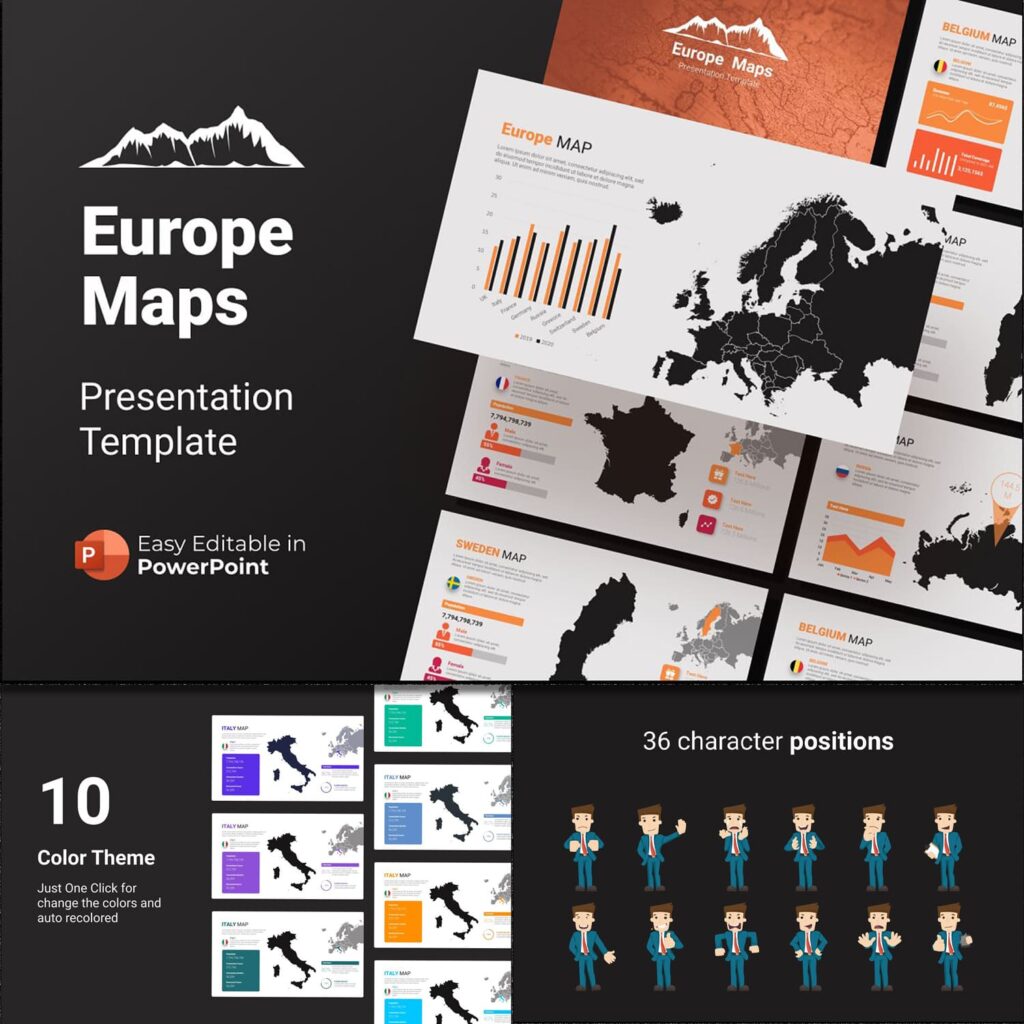 19+ Best Map PowerPoint Templates (2022) - MasterBundles