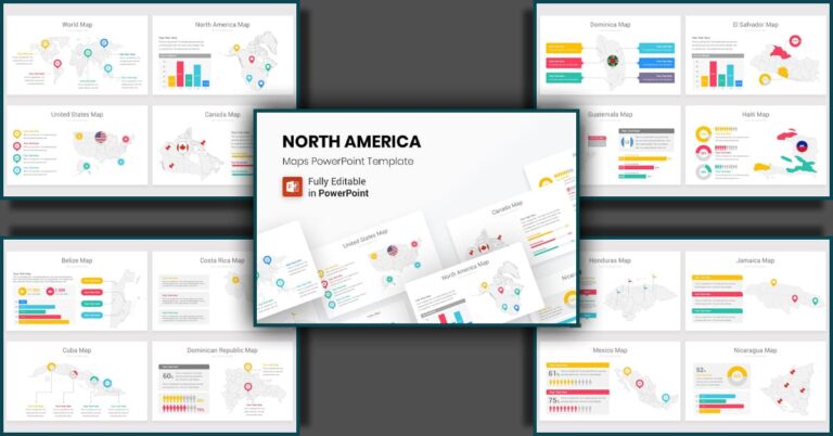 North America Maps PowerPoint Template – MasterBundles