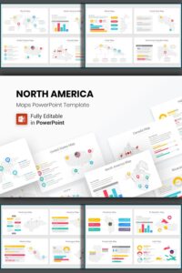North America Maps PowerPoint Template – MasterBundles