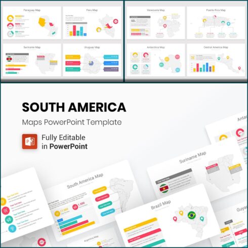 South America Maps PowerPoint Template – MasterBundles
