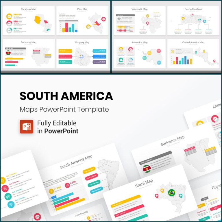 South America Maps PowerPoint Template – MasterBundles