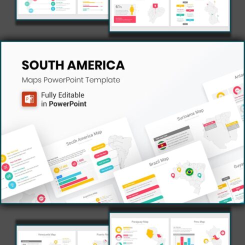 South America Maps PowerPoint Template | Master Bundles