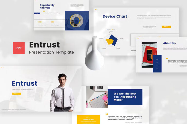 Entrust - Tax Accounting PowerPoint Template – MasterBundles