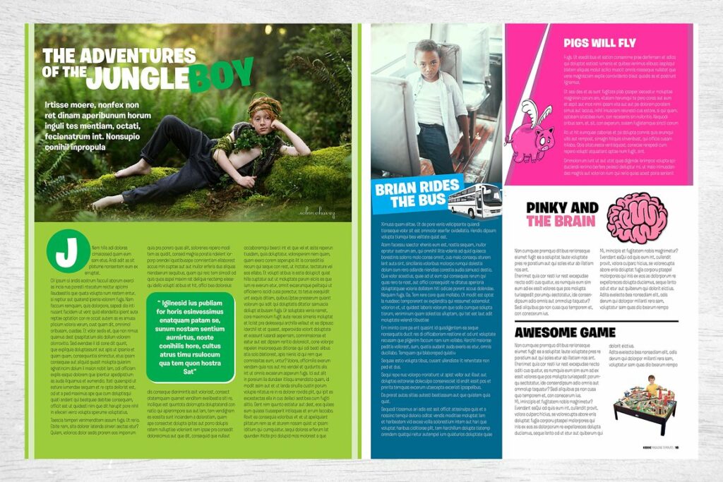 Kids Magazine Template – MasterBundles