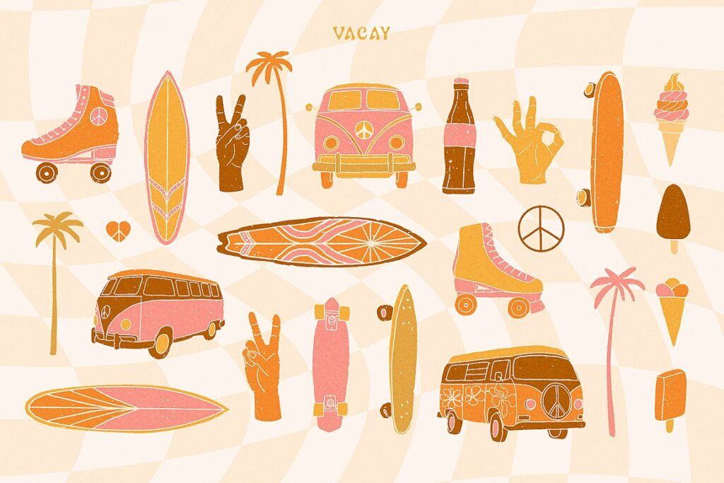 Retro Groovy Vibes Collection – MasterBundles