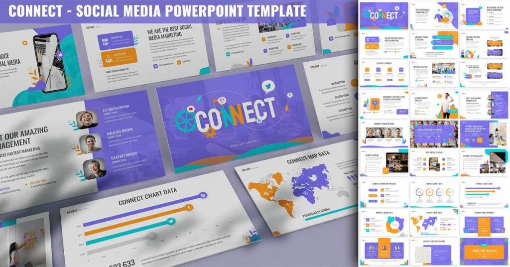 Connect - Social Media PowerPoint – MasterBundles
