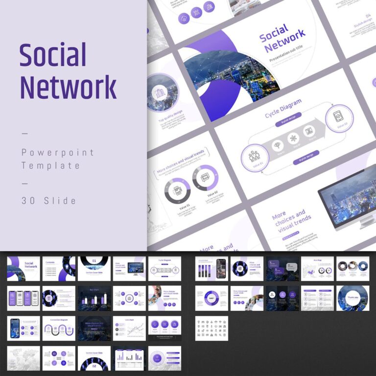 Social Network PPT Template – MasterBundles