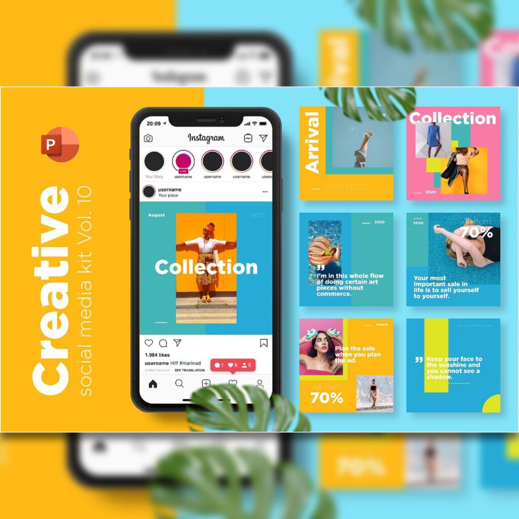 Creative Social Media Kit Vol10 PPTX – MasterBundles