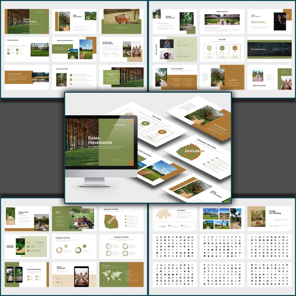 Kozea: Park & Landscape PowerPoint – MasterBundles