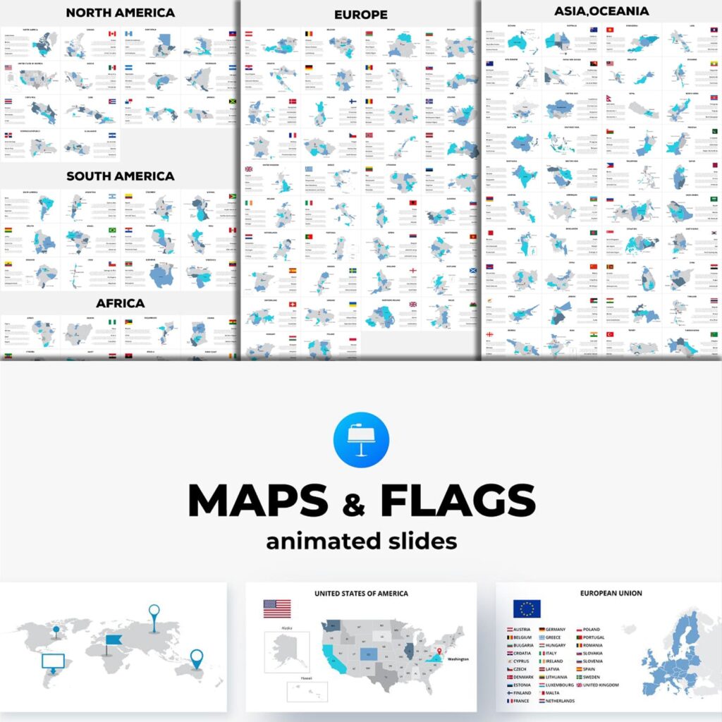 Keynote Maps Infographics – MasterBundles