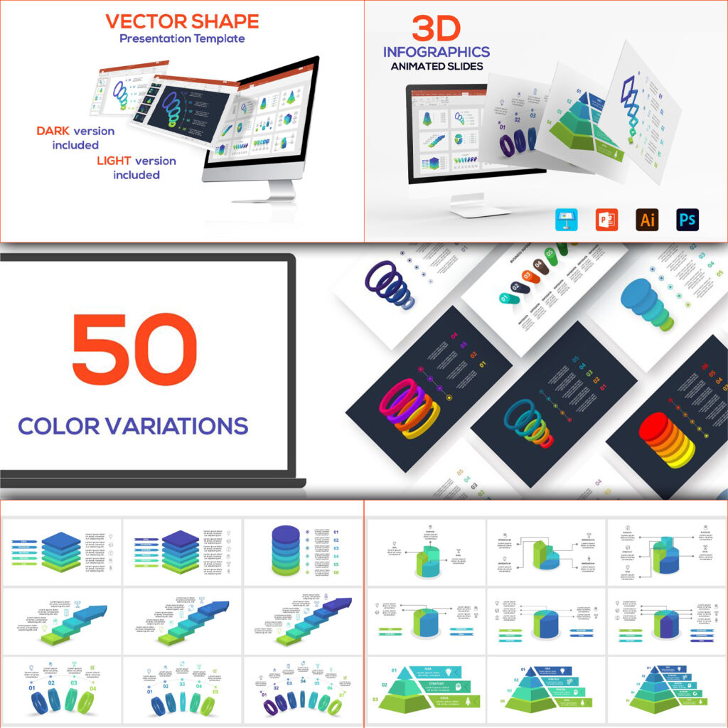 3D Animated Infographics – MasterBundles