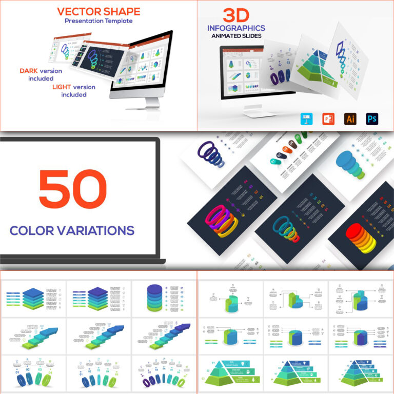3D Animated Infographics – MasterBundles