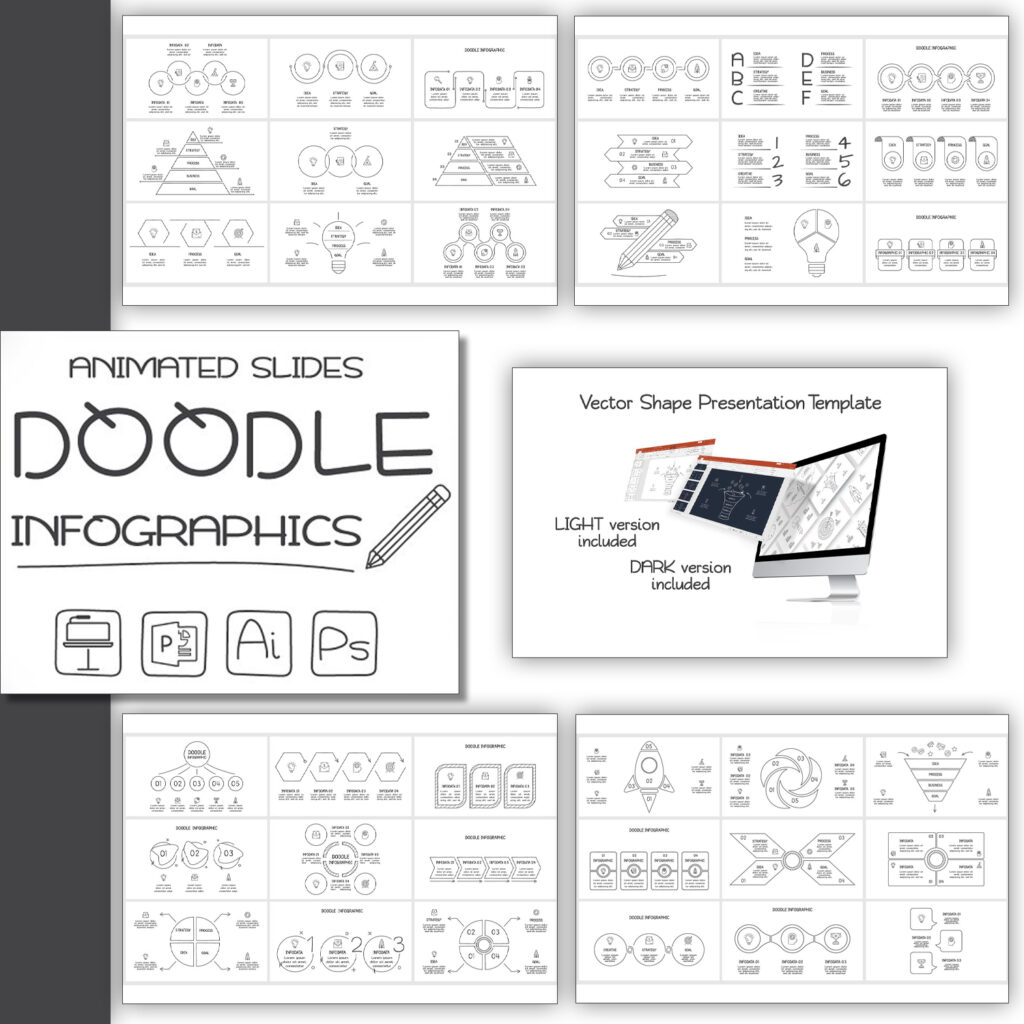 Doodle Animated Infographics – MasterBundles