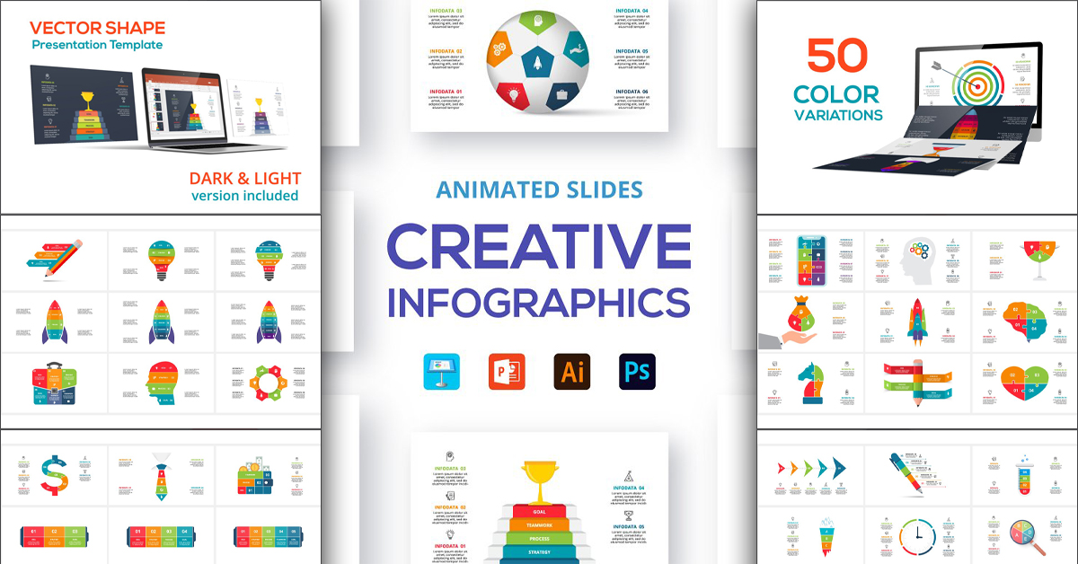 Creative Animated Infographics – MasterBundles