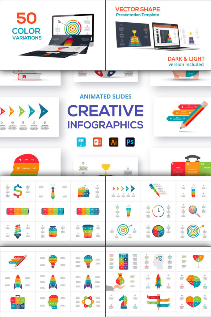Creative Animated Infographics – MasterBundles