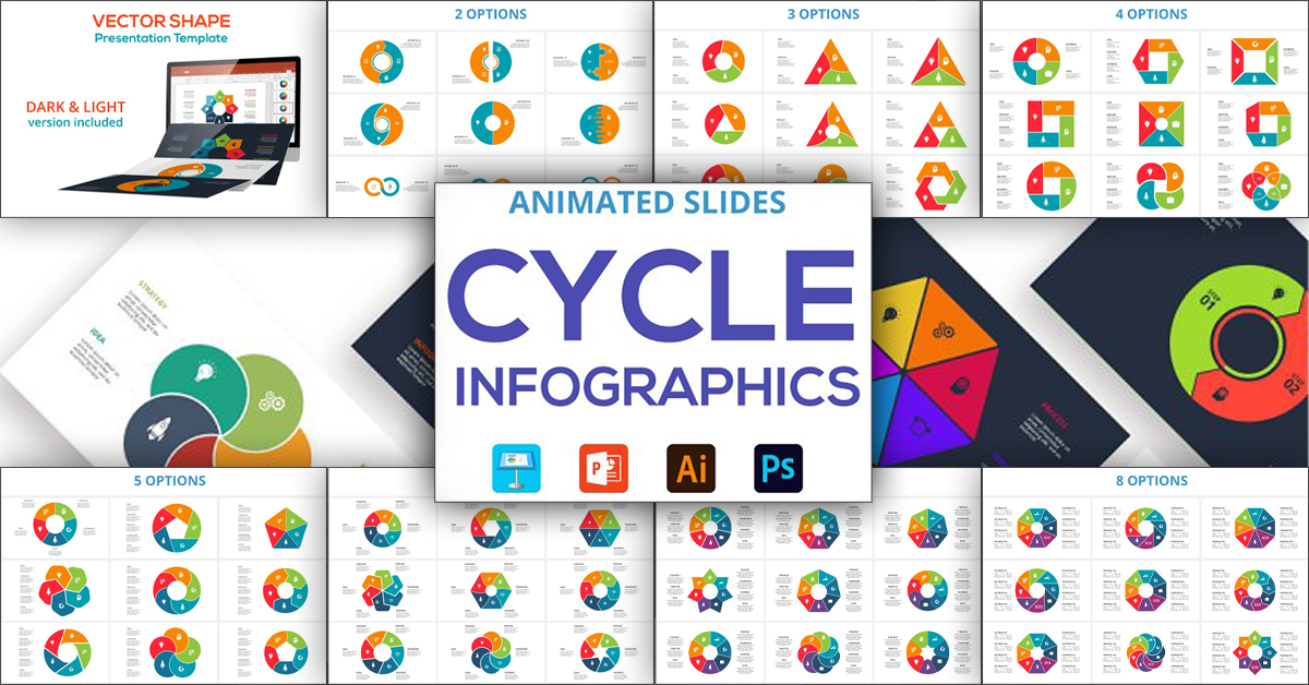 Cycle Animated Infographics – MasterBundles