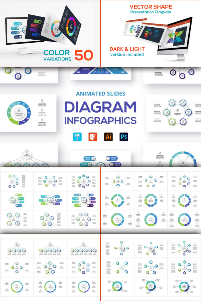 Diagrams Animated Infographics – MasterBundles