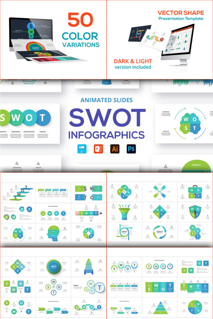 SWOT Animated Infographics – MasterBundles