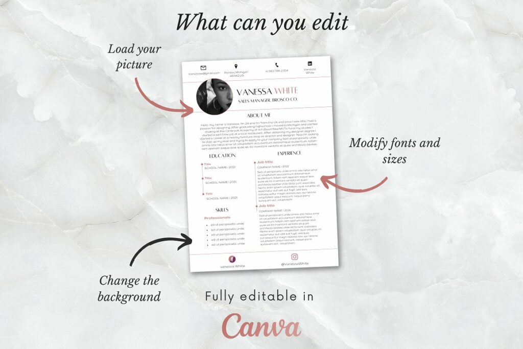 Resume Template , Cover Letter – MasterBundles