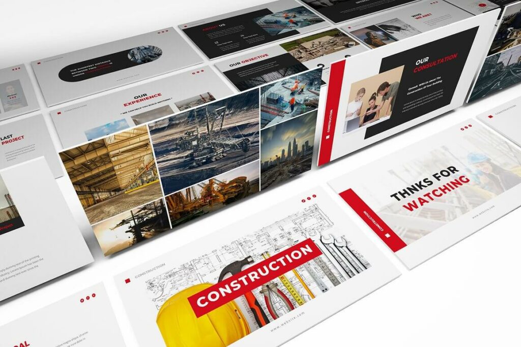 Construction Powerpoint Template 30 Slides – MasterBundles