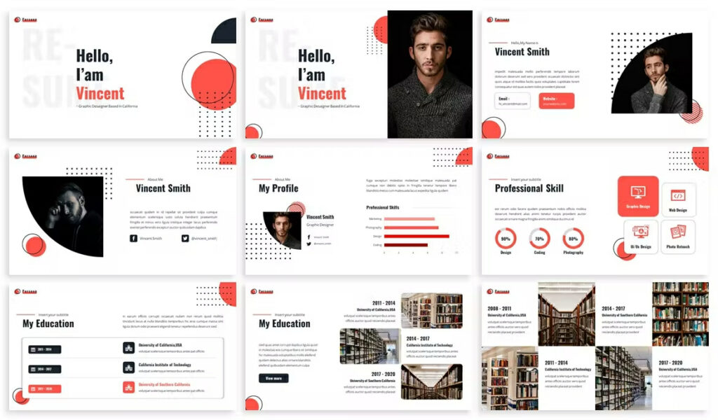 Persoon - Resume Powerpoint Template – MasterBundles
