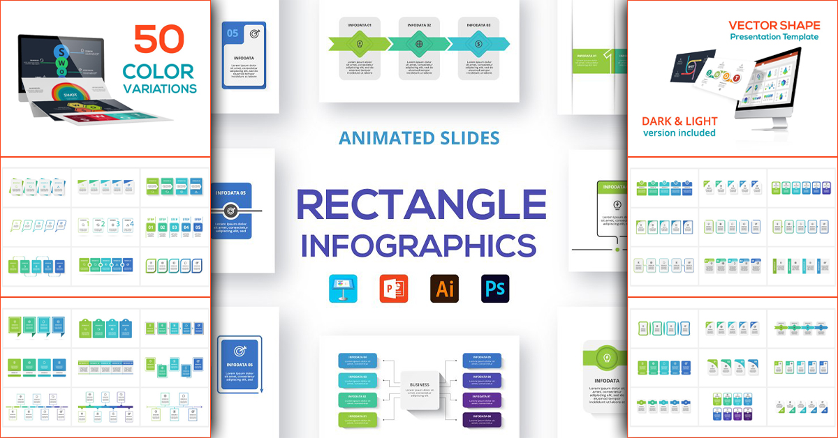 Rectangles Animated Infographics – MasterBundles