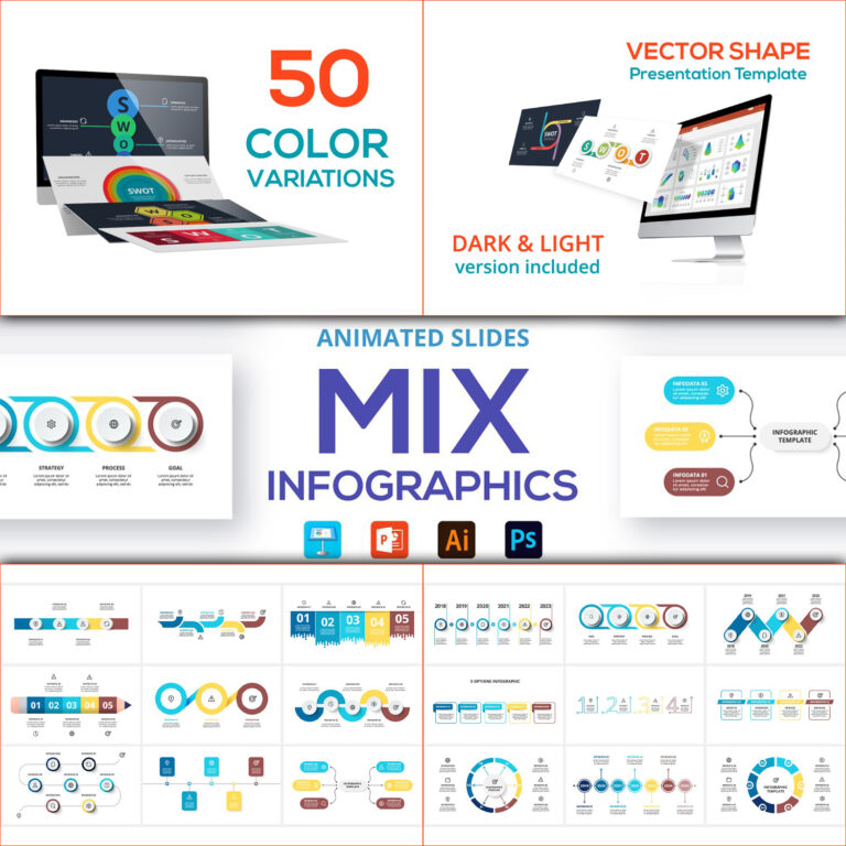Mix Animated Infographics – MasterBundles