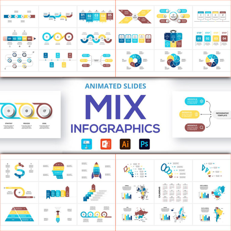 Mix Animated Infographics – MasterBundles