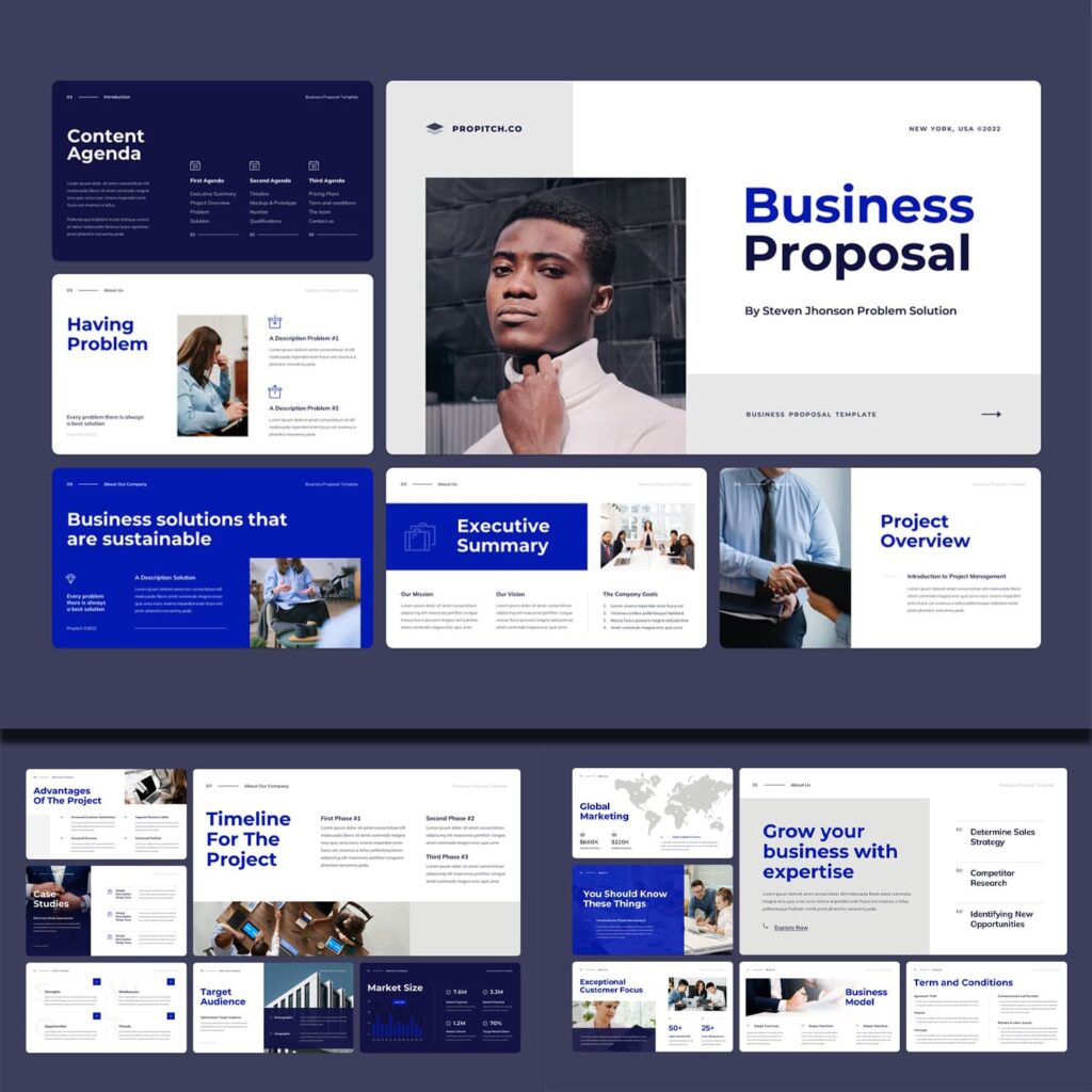 Business Proposal PowerPoint Template MasterBundles
