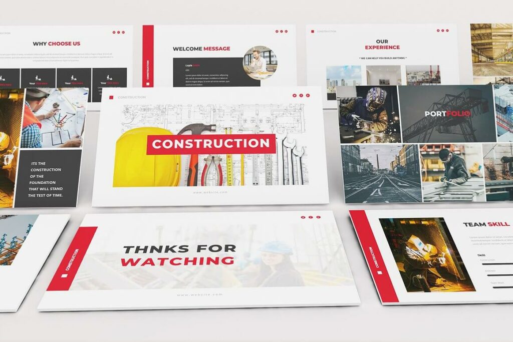Construction Powerpoint Template 30 Slides – MasterBundles