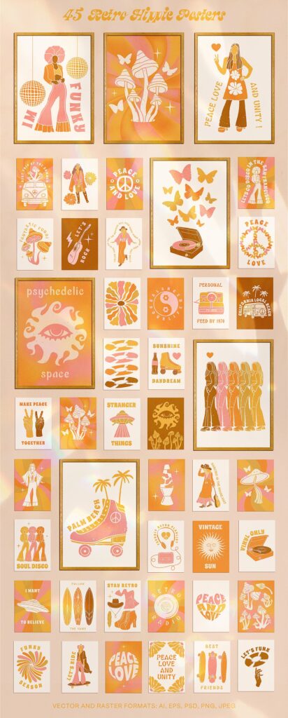 Retro Groovy Vibes Collection – MasterBundles