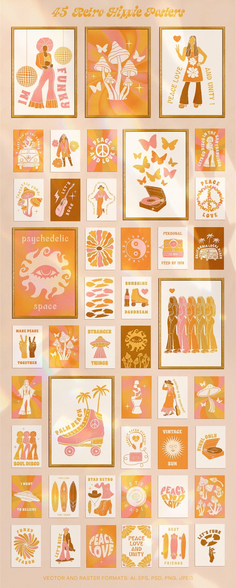 Retro Groovy Vibes Collection – MasterBundles