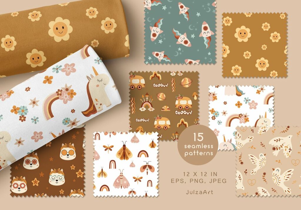 Retro Groovy Baby Collection – MasterBundles