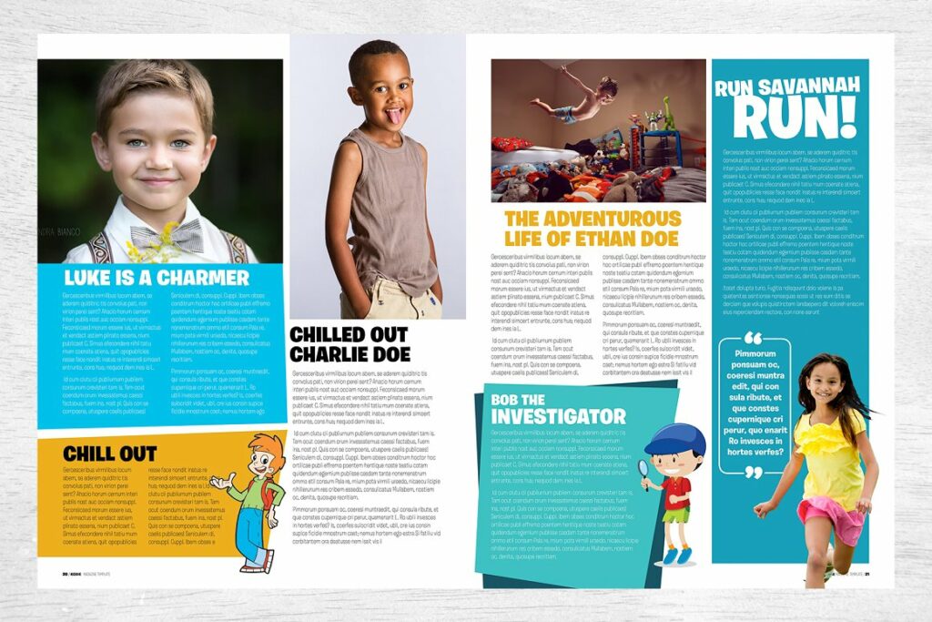 Kids Magazine Template – MasterBundles