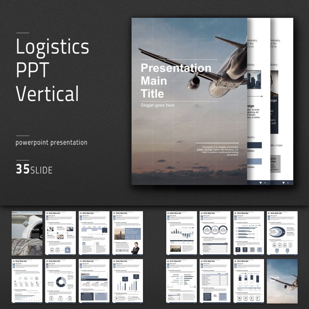 Logistics PPT Vertical – MasterBundles