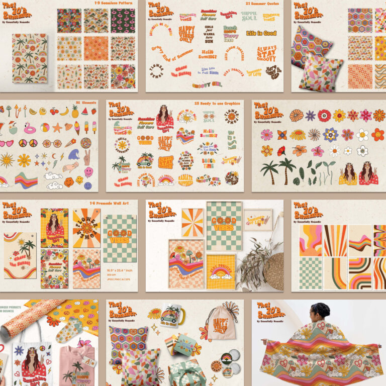 A Joyful Retro Graphic Collection – MasterBundles